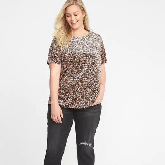 Old Navy | Tops | Old Navy Plussize Velvet Floral Top New | Poshmark